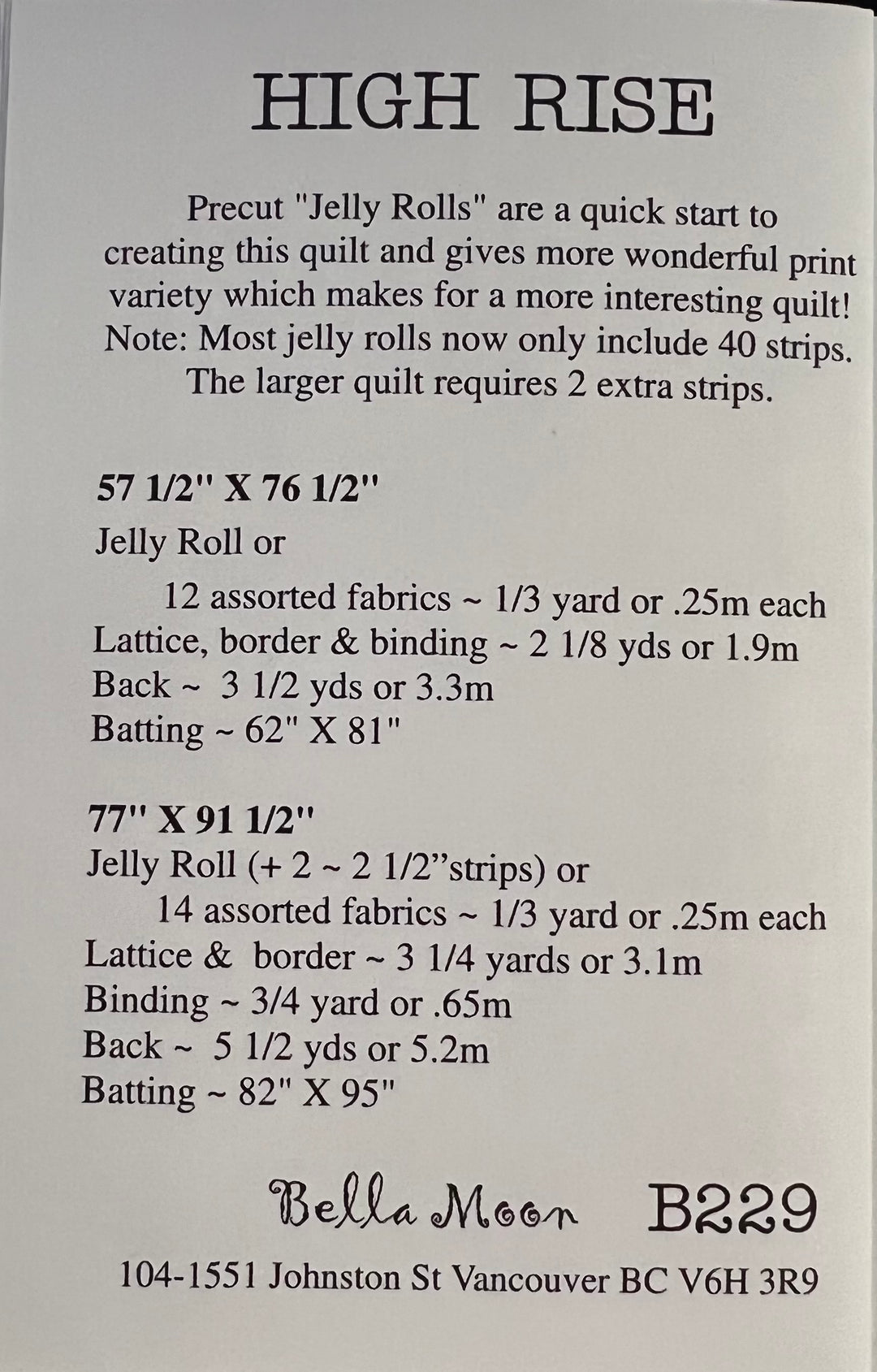 High Rise Pattern – The Quilting Gnome