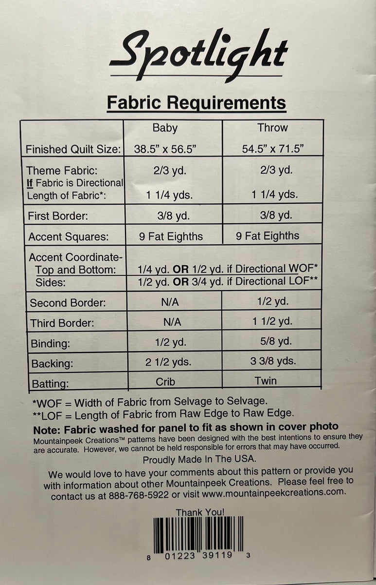 Spotlight Pattern – The Quilting Gnome